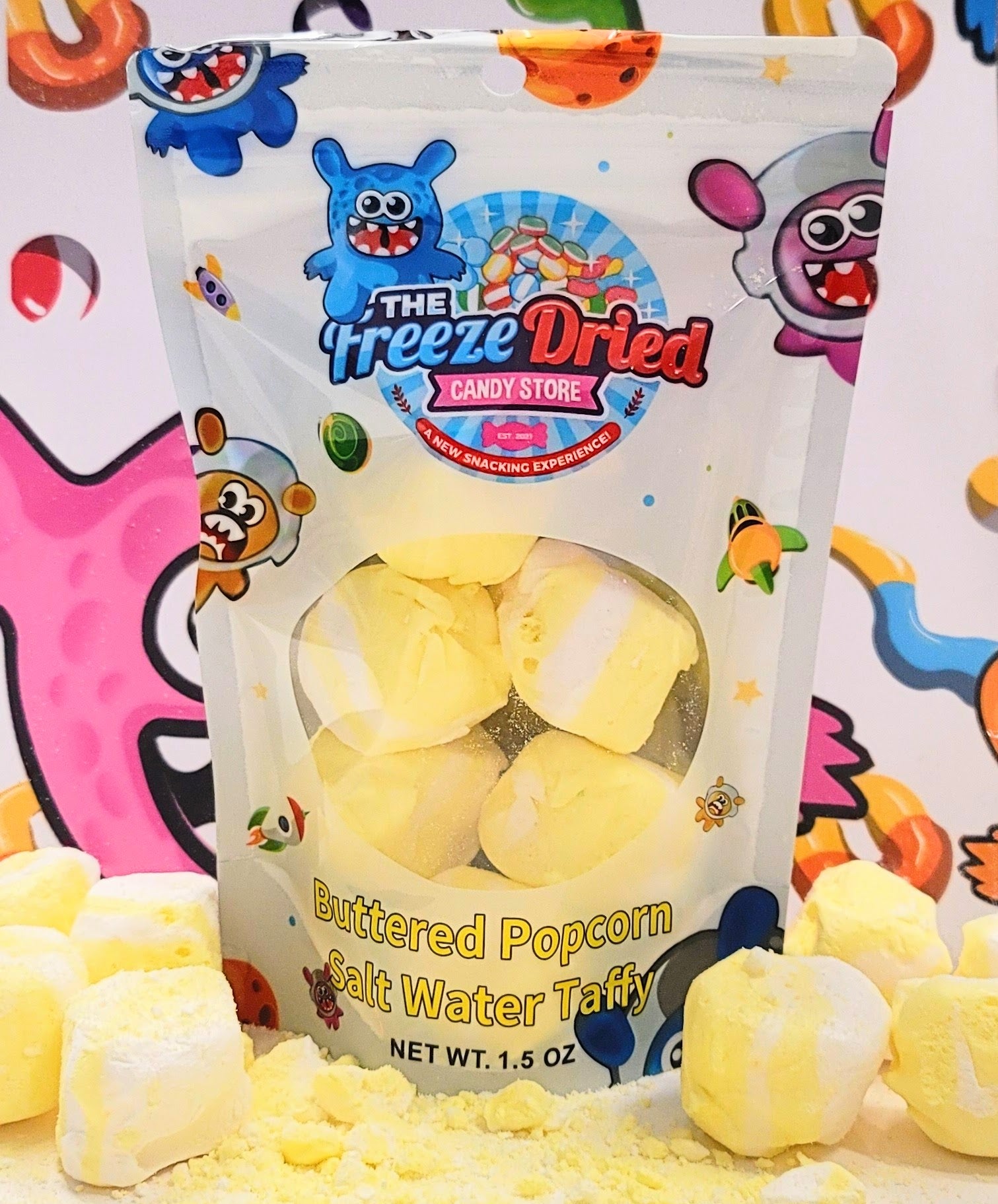 Freeze Dried Candy - Freeze Dried Buttered Popcorn Salt Water Taffy ...