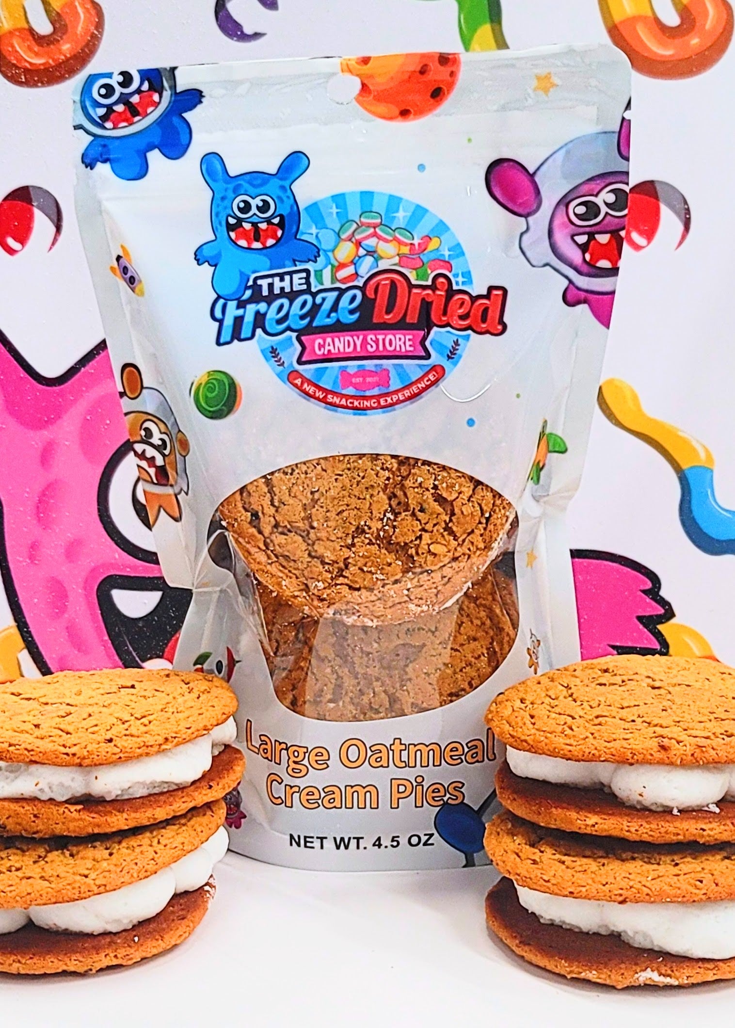 Freeze Dried Candy - Large Oatmeal Cream Pies – The Freeze Dried Candy ...