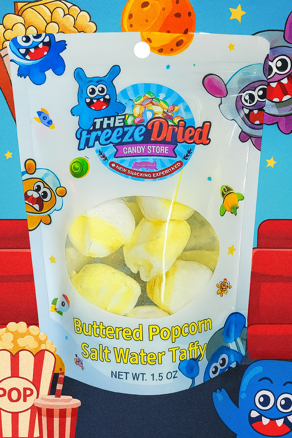 Freeze Dried Candy - Freeze Dried Buttered Popcorn Salt Water Taffy ...