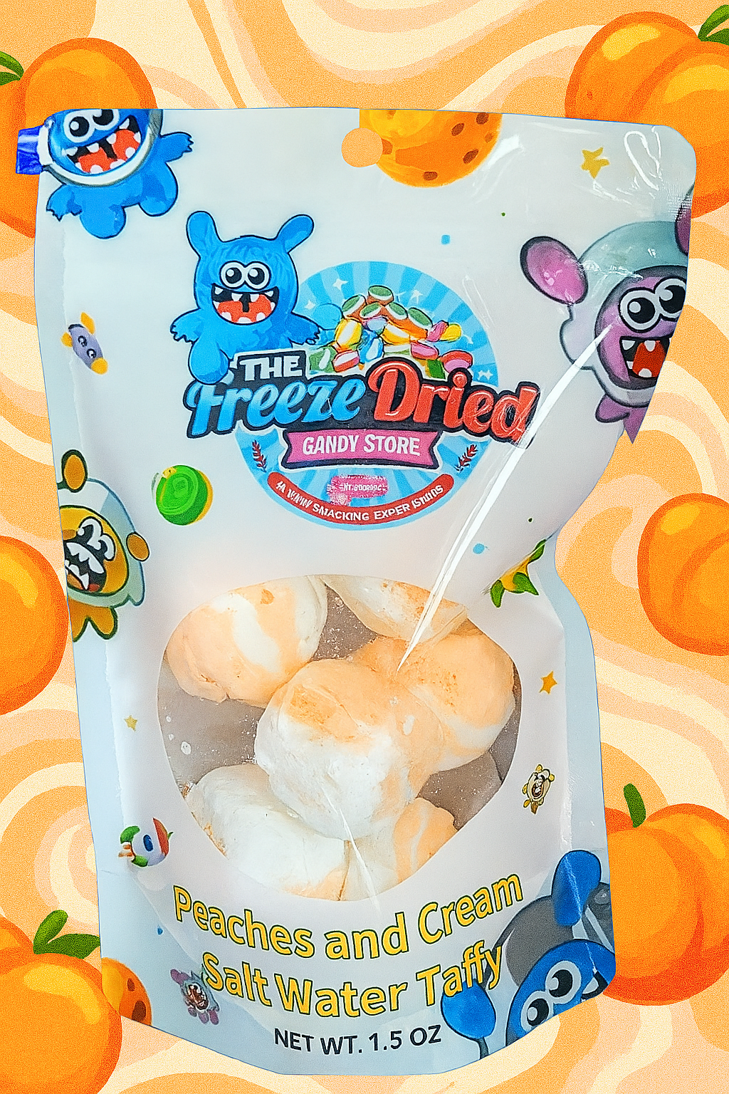 Freeze Dried Candy - Freeze Dried Peaches and Cream Salt Water Taffy ...