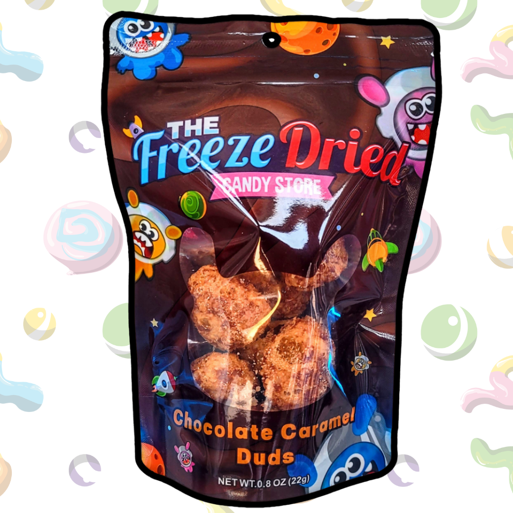 Freeze Dried Chocolate Caramel Duds – The Freeze Dried Candy Store