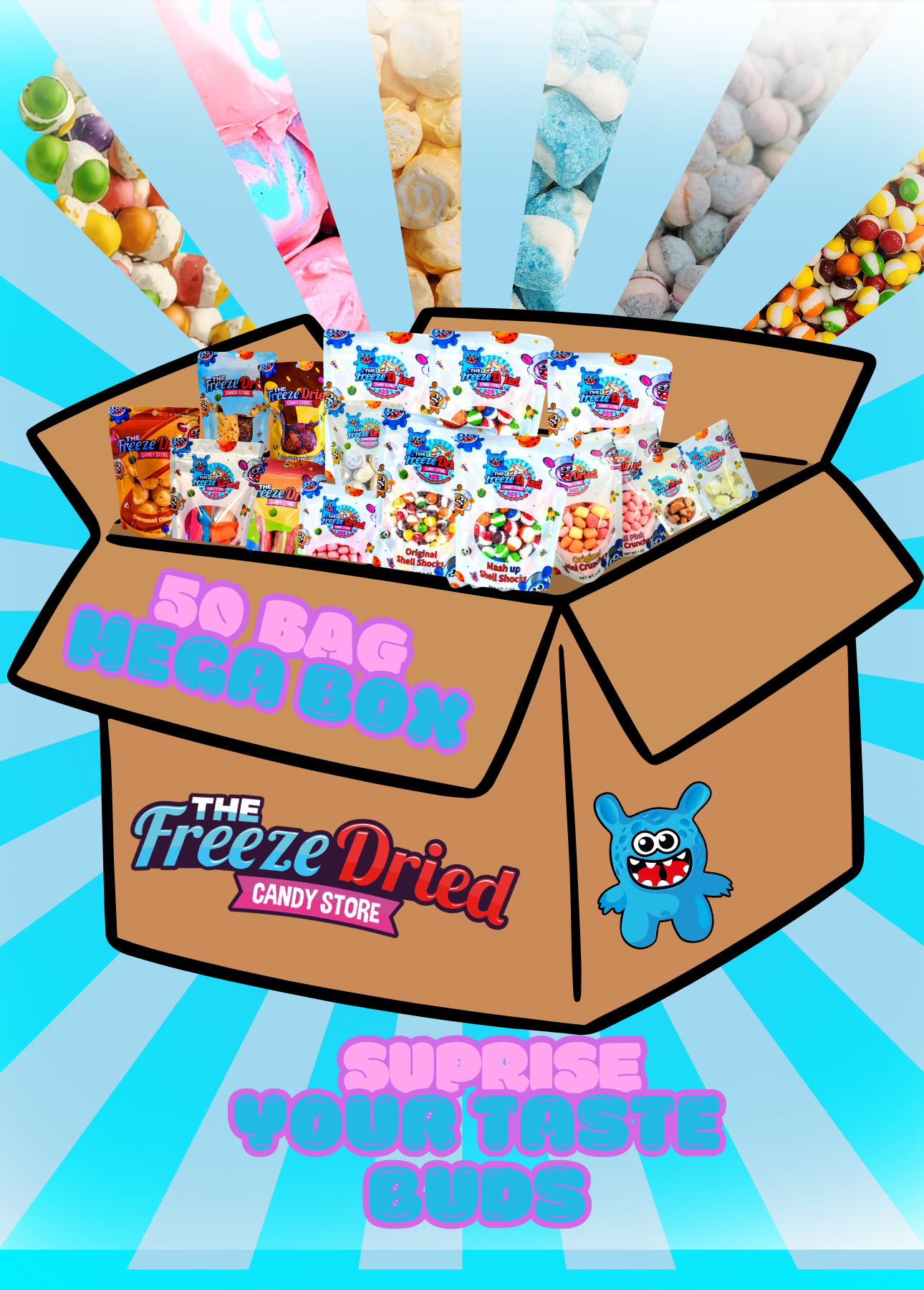 50 Mystery Candy MEGA BOX Surprise! – The Freeze Dried Candy Store