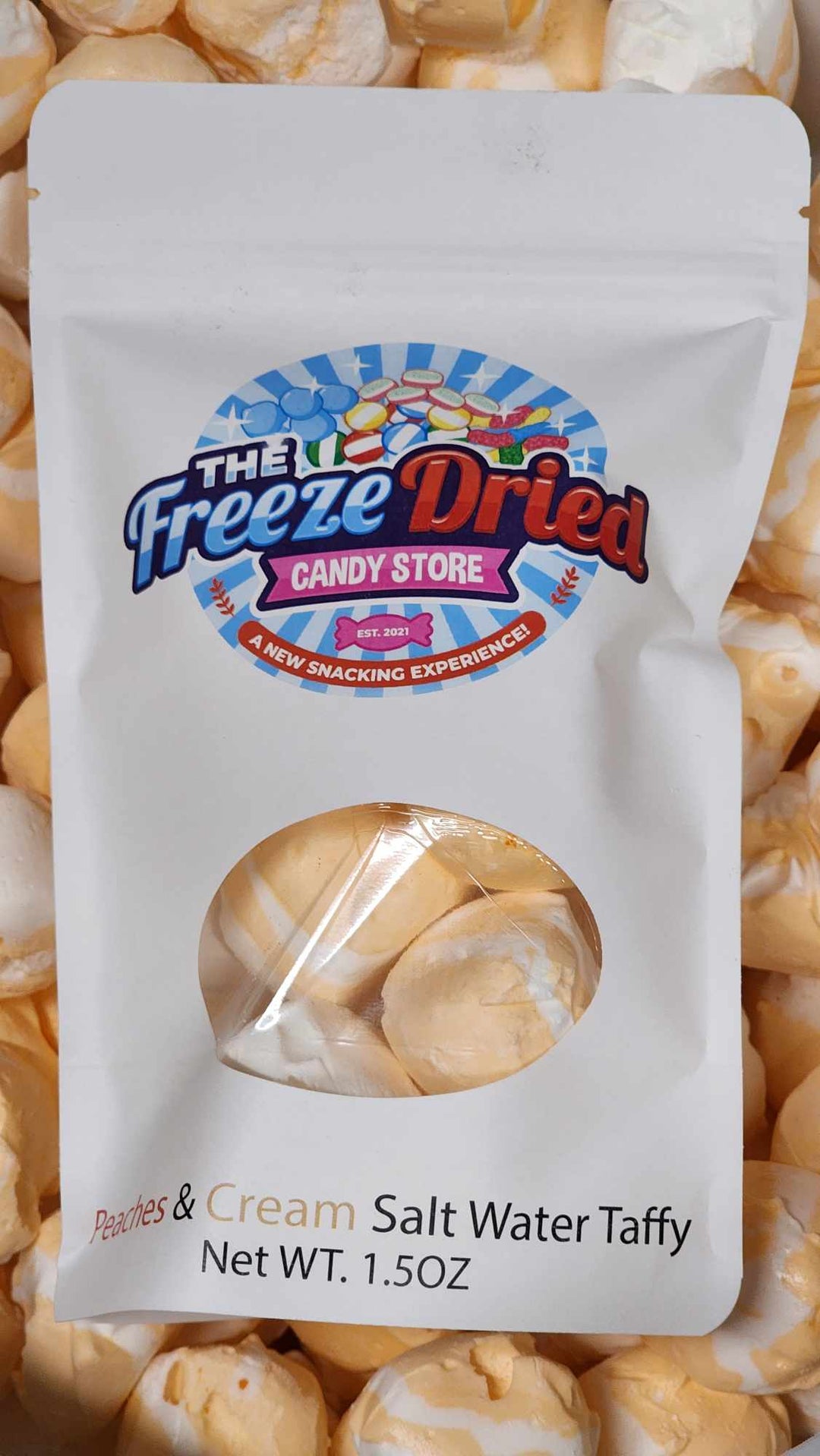 Freeze Dried Candy - Freeze Dried Peaches and Cream Salt Water Taffy ...